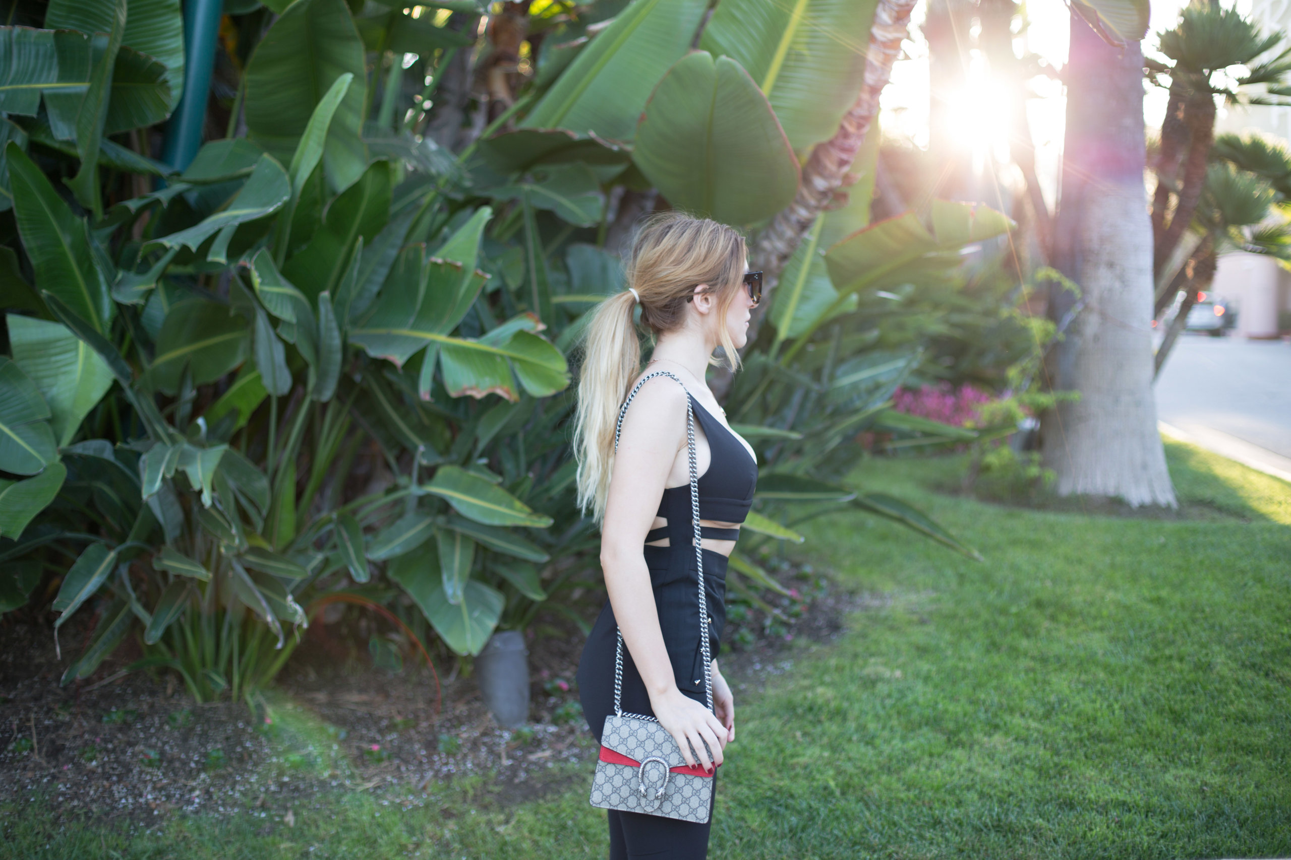 Gucci Bag and Vannae Jumpsuit in Beverly Hills - the london thing